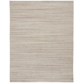 HomeRoots 10' X 14' Ivory Wool Hand Woven Stain Resistant Area Rug ...