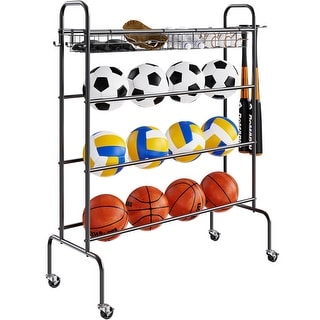 VEVOR Basketball Rack,Sports Equipment Storage Organizer with Wheels ...