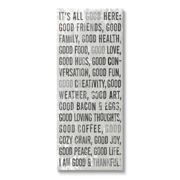 Stupell All Good Here Phrases Canvas Wall Art Design by Peter Horjus ...