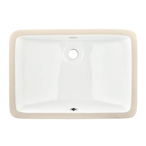 Vanityfair 21-inch Rectangle Ceramic Undermount Bathroom Sink with Overflow - Bed Bath & Beyond ...