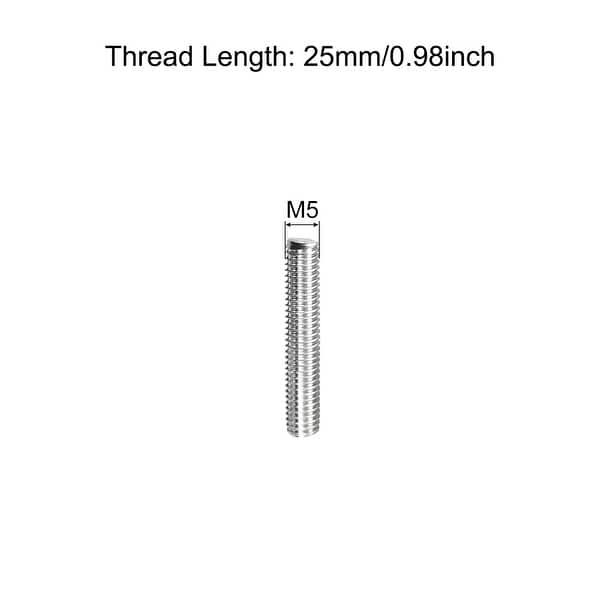 Fully Threaded Rod M5x25mm 0.8mm Pitch 304 Stainless Steel Right Hand ...