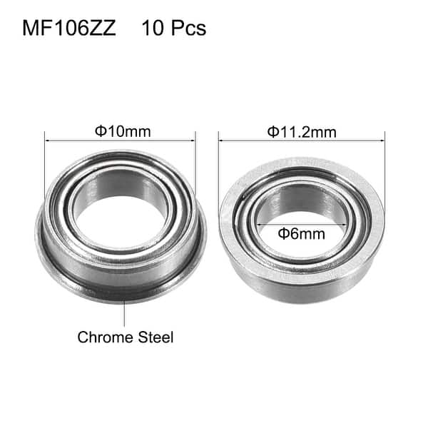 MF85ZZ Flange Ball Bearing 5x8x2.5mm Double Shielded Chrome Steel ...