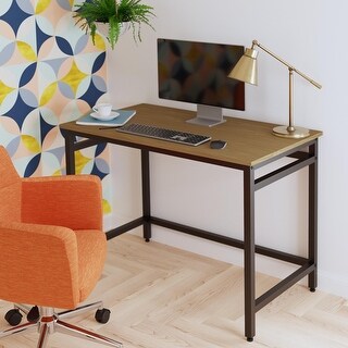 Dean Metal Home Office Computer Desk, Brown - Bed Bath & Beyond - 36956407