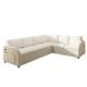 115.2" L-Shaped Sofa Couch with Pull-Out Bed,Oversize Convertible ...