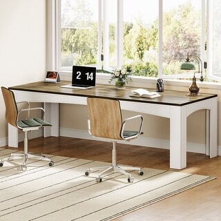 78.74-Inch 2-Person Desk, Extra Long Computer Desk for Two People - Bed ...