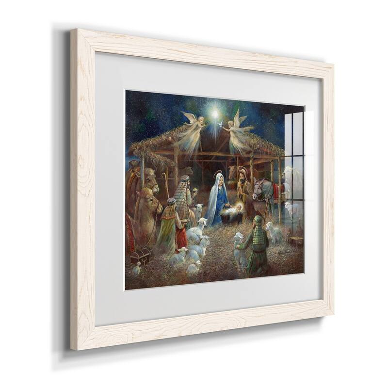 The Nativity-Premium Framed Canvas - Ready to Hang - Overstock - 33098161