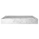 Eden Bath Rectangular Infinity Pool Sink - White Carrara Marble - Bed ...