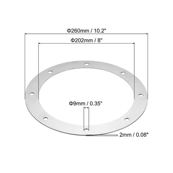 Duct Connector Flange Stainless Steel Flat Duct Mounting Plate - Silver ...