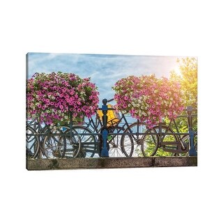 iCanvas "Amsterdam Bridge And Bikes In Summer" by Jane Rix Canvas Print ...