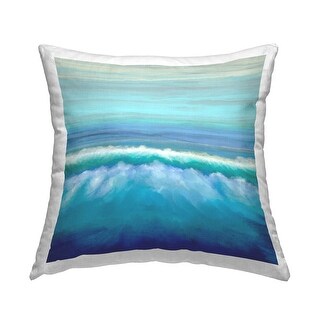 Stupell Vivid Blue Beach Waves Printed Throw Pillow Design by Michael ...