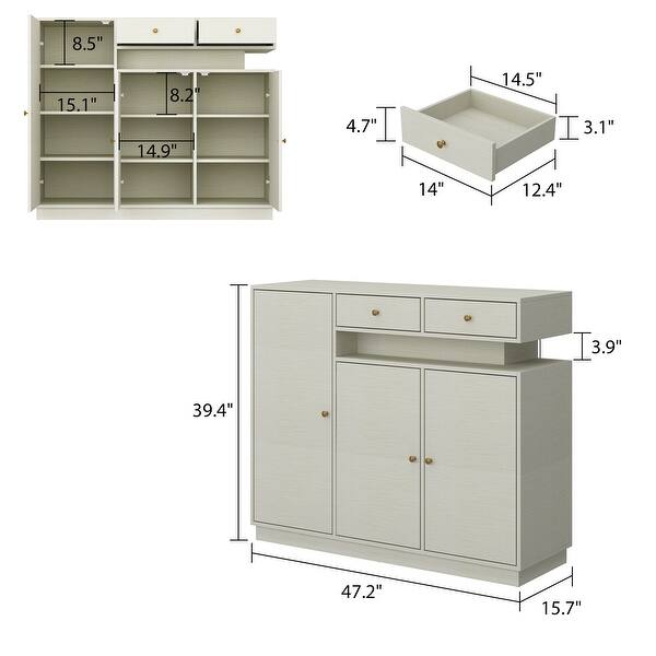 Multi-Use Cabinet: Organize in Style with Chic Storage Shoe Cabinet ...