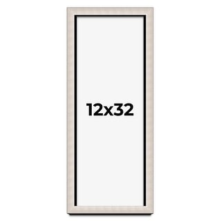 12x32 Shadow Box Frame Silver Real Wood Contemporary Shadowbox Display ...