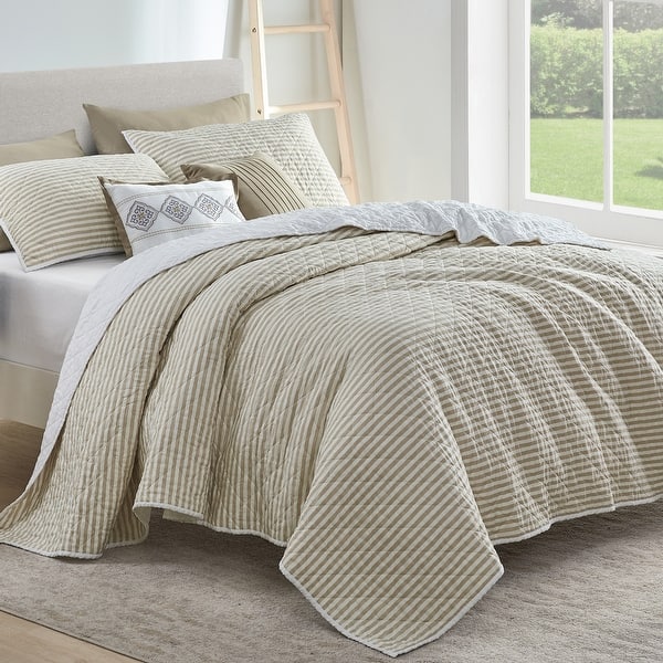 Wonderful 5 Piece Striped Coverlet Set - On Sale - Bed Bath & Beyond ...