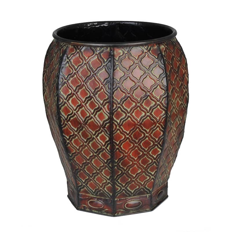 Decorative Octagon Metal Vase - Overstock - 36250963