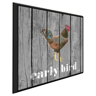 "Early Bird Rooster" Print on Floating Canvas - Bed Bath & Beyond ...