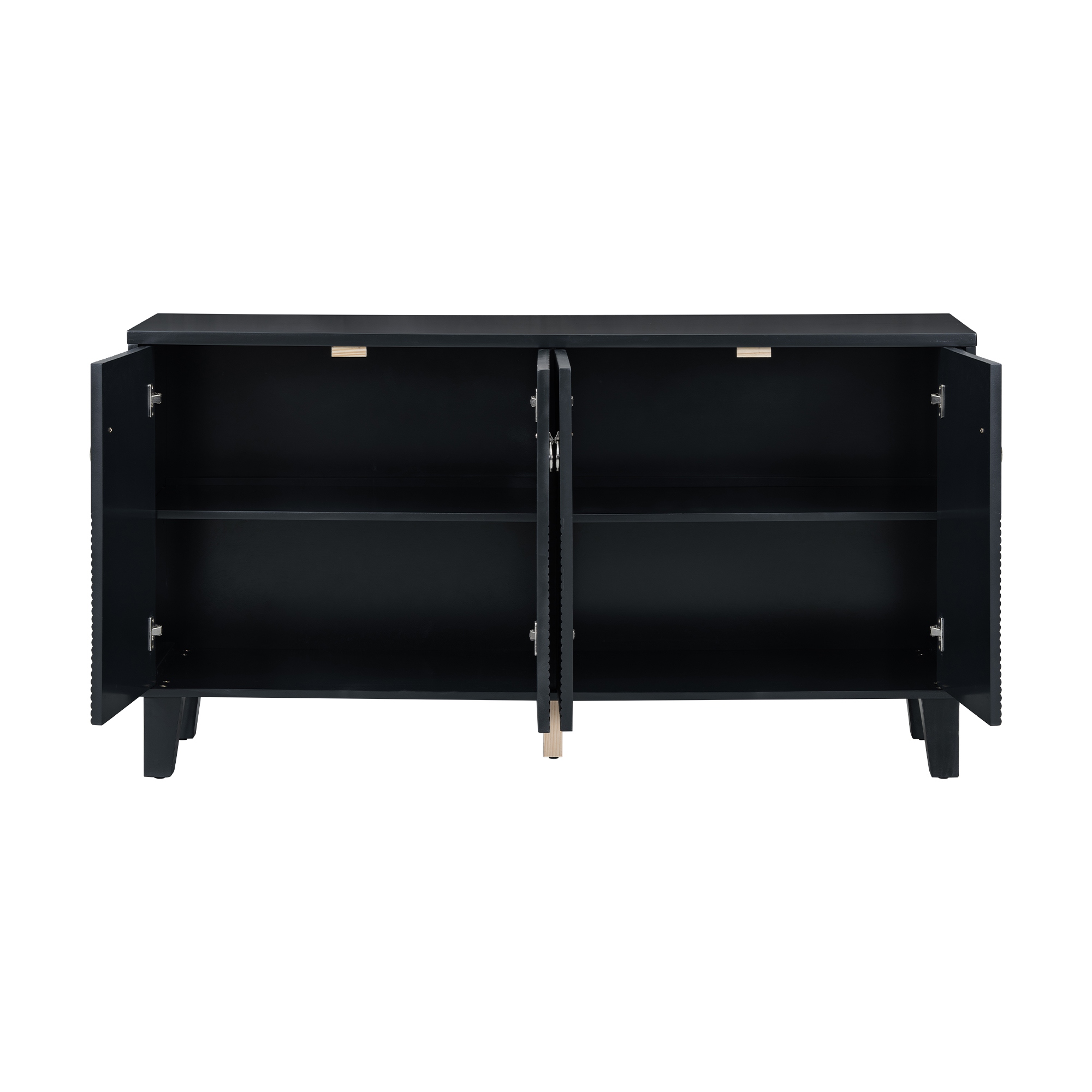 60 Buffet Cabinet Accent Sideboard wiith Adjustable Shelf Black