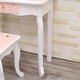 Princess Makeup Table for Kids - Vanity Set with Mirror, Stool, Tri ...