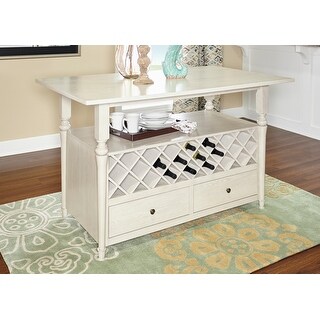 Powell Hayes White Wood Counter Table - Bed Bath & Beyond - 18587421
