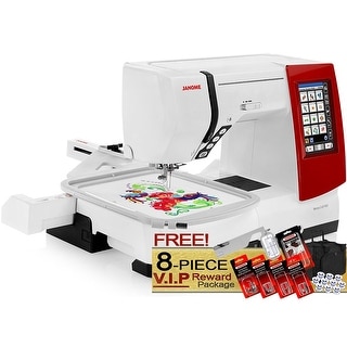 Janome Memory Craft 9900 Computerized Sewing and Embroidery Machine + 8 ...