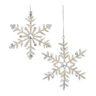 Jeweled Metal Snowflake Ornament (Set of 12) - Bed Bath & Beyond - 37972375