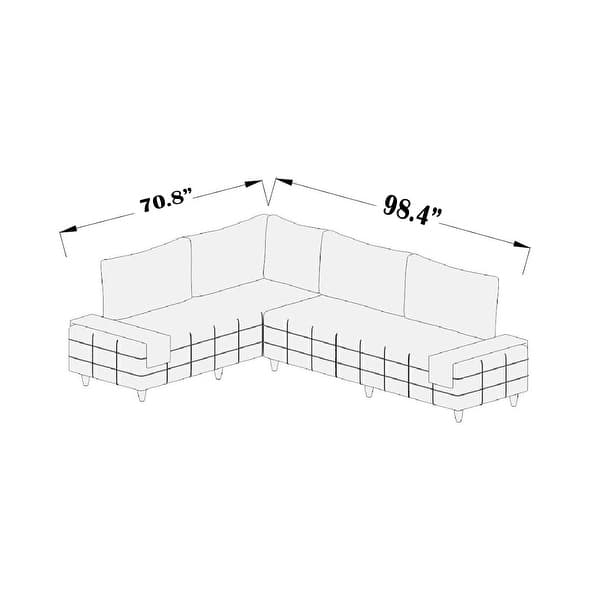 Modern Metal-frame Foam-seat Sectional Sofa - Bed Bath & Beyond - 31748302