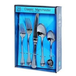 Gibson Home Manchester Classic Stainless Steel Flatware Silverware Set ...