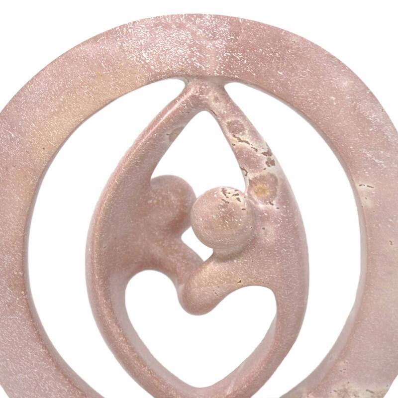 Handmade Lovers Embrace Soapstone Statue (Kenya) - Overstock - 7463470