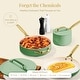 Gotham Steel Modern 11 Pc Sage Ceramic Nonstick Cookware Set - Bed Bath ...