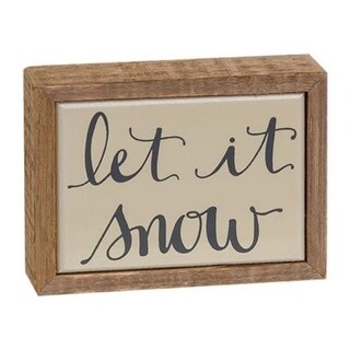 Let It Snow Mini Box Sign - H - 3.00 in. W- 1.00 in. L - 4.00 in. - Bed ...