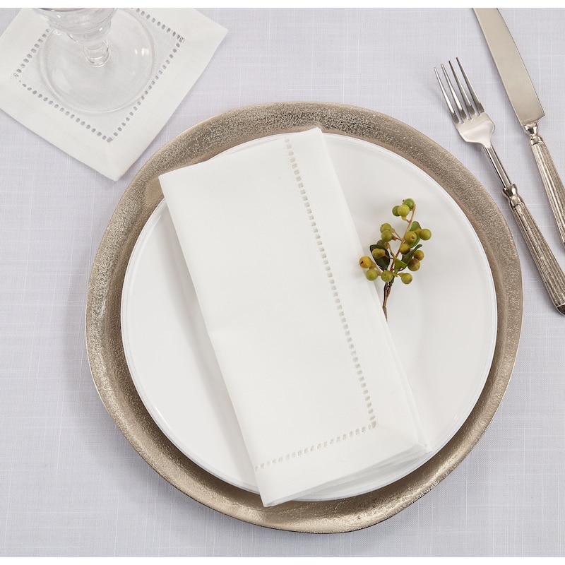Hemstitched Border Napkins (Set of 12) - On Sale - Overstock - 10693835