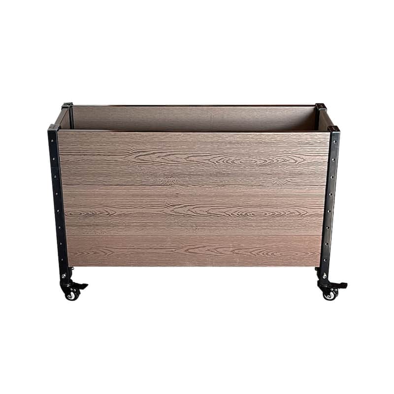 Mobile Deep Trough Planter Box Raised Garden Bed - Overstock - 33204926