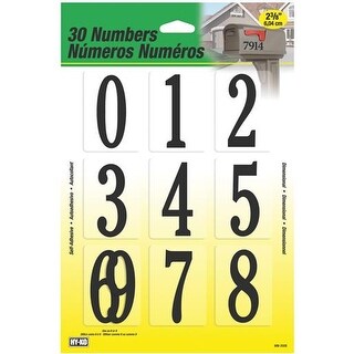 Hyko Prod. 2.375" Pkg Black Numbers MM-200B Unit: EACH Contains 2 per ...