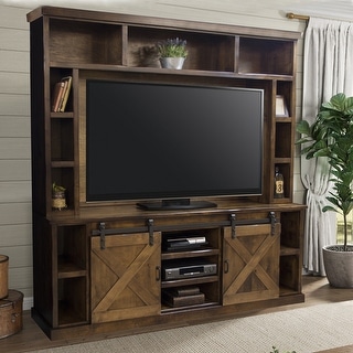 Bridgevine Home Farmhouse 85 inch Entertainment Center for TVs up to 70 ...