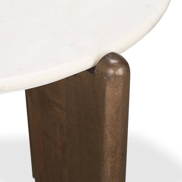 dark brown marble side table