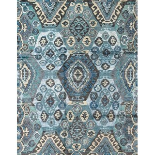Ahgly Company Machine Washable Abstract Baby Blue Area Rugs - Bed Bath ...