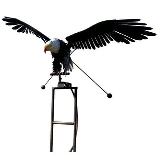 72" Black and Gray Eagle Rocker Outdoor Garden Stake - Bed Bath ...