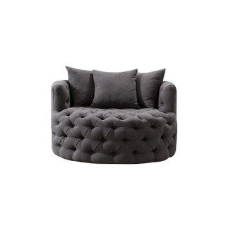 Comfortable And Durable accent chairs Gray barrel chair Linen arm chair ...