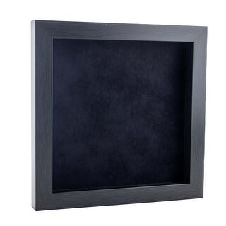 20x20 Shadow Box Frame Charcoal Gray Wood | 3/4" Usable Display Depth ...