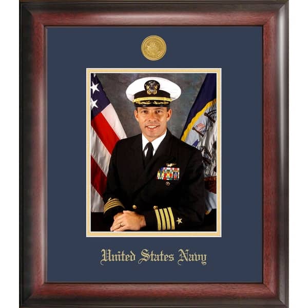 Patriot Frames Navy 8x10 Portrait Frame with Gold Seal - Bed Bath ...