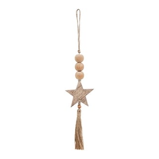 Natural Beads Star & Tassel Ornament 10x3 - Bed Bath & Beyond - 42689860