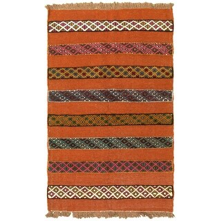 Hand-knotted Izmir Copper Wool Rug - 3'3 x 5'1/3'3" x 5'1" - Bed Bath ...