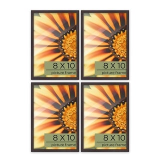 8x10 Picture Frame Set of 4 Rustic Brown Wood Picture Frames for ...