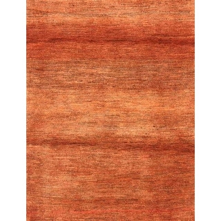 Ahgly Company Machine Washable Contemporary Neon Orange Area Rugs - Bed ...