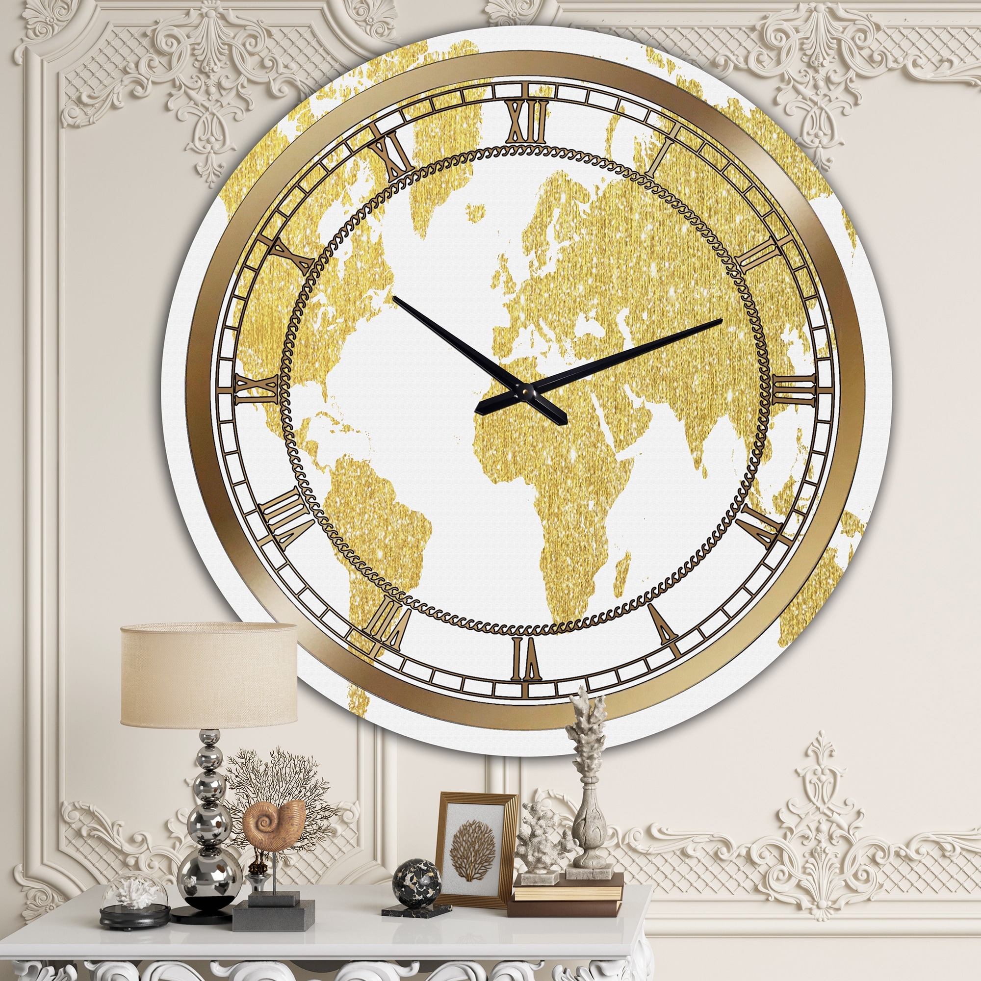 world globe wall clock