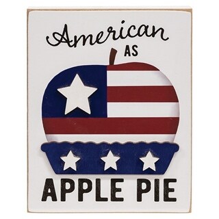 Decorative American As Apple Pie Block Sign for Kitchen and Dining - 6 ...