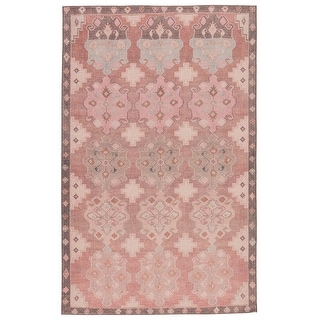 Cheney Machine Washable Medallion Pink/Beige Rug - On Sale - Bed Bath ...