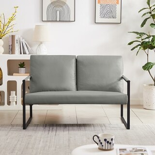 Accent Arm Chair with Extra Thick Padded Backrest and Seat Cushion Sofa ...