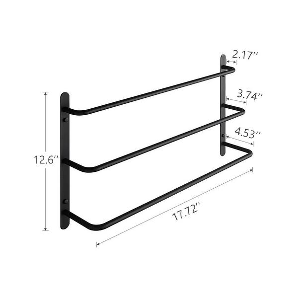 Multipurpose Stainless Steel Stagger Layers Wall Mounted Towel Rack ...