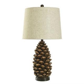 Roanoke - Rustic Table Lamp - Acorn-Form Body - Roanoke Brown Finish ...