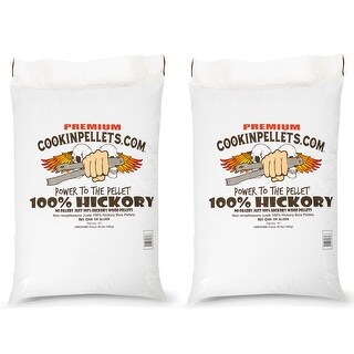 CookinPellets 40 lb Premium Hickory Hardwood Grill Smoker Wood Pellets ...
